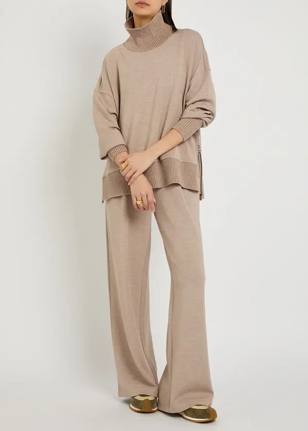 Varley Wide-leg Stretch-jersey Sweatpants