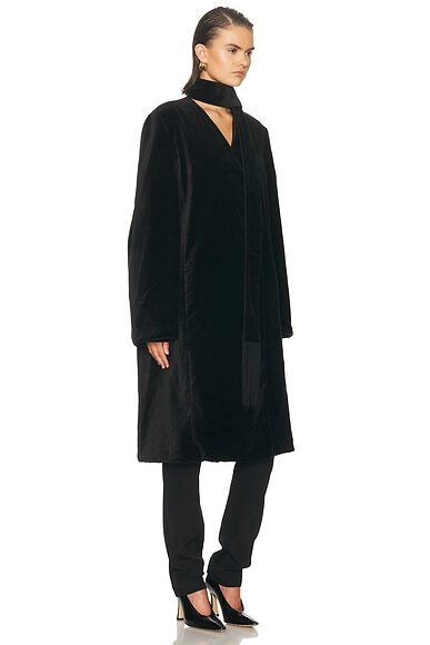 TOTEME Velvet Smoking Coat With Scarf Accent