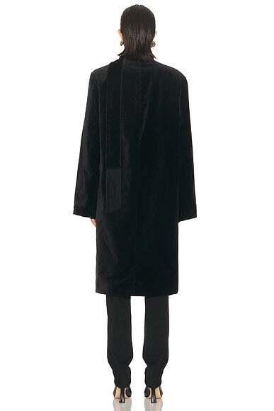 TOTEME Velvet Smoking Coat With Scarf Accent