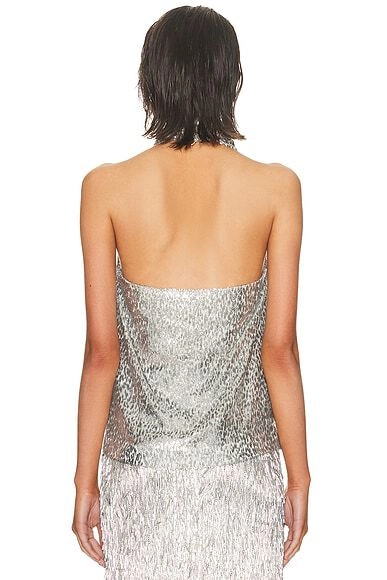 Stella McCartney Fil Coupe Alterneck Top