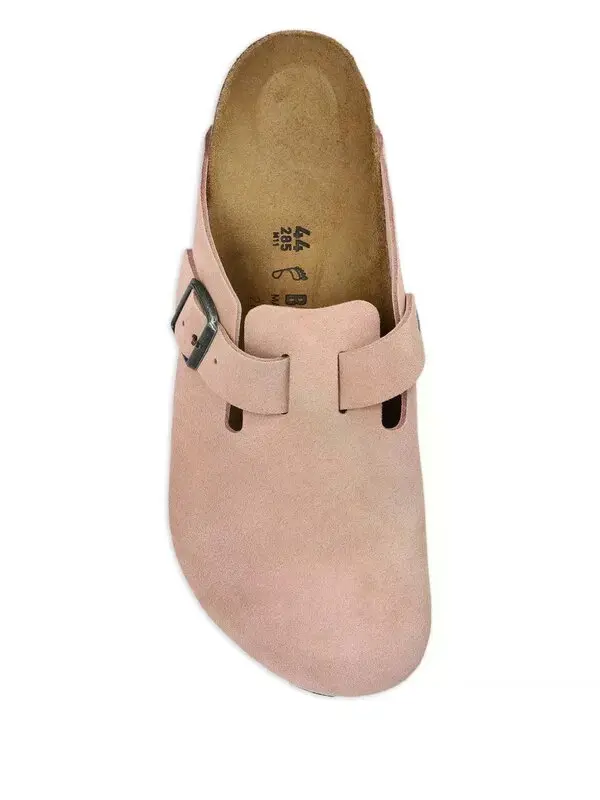 BIRKENSTOCK Boston Bs Suede Mules - Pink