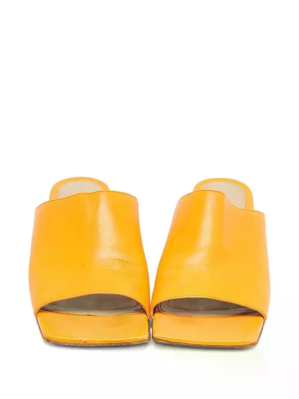 Bottega Veneta Square-toe Mules - Orange