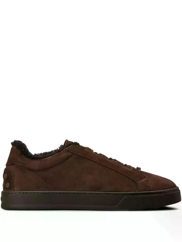 TOD'S Suede Lace-up Sneakers - Brown