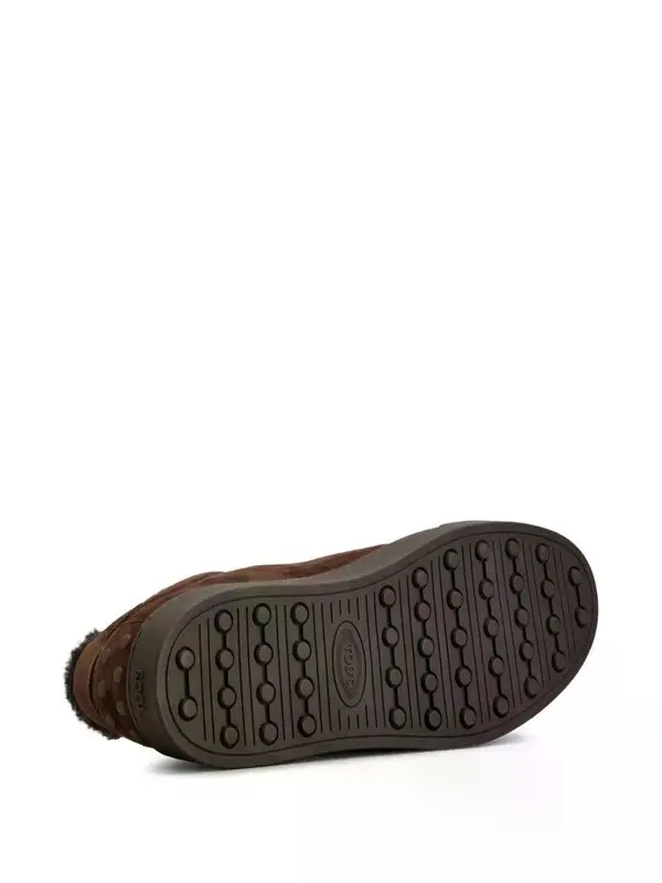 TOD'S Suede Lace-up Sneakers - Brown