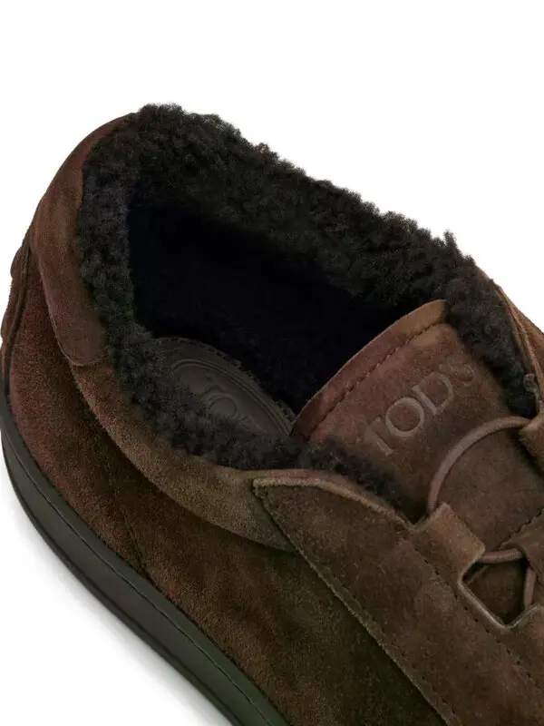 TOD'S Suede Lace-up Sneakers - Brown