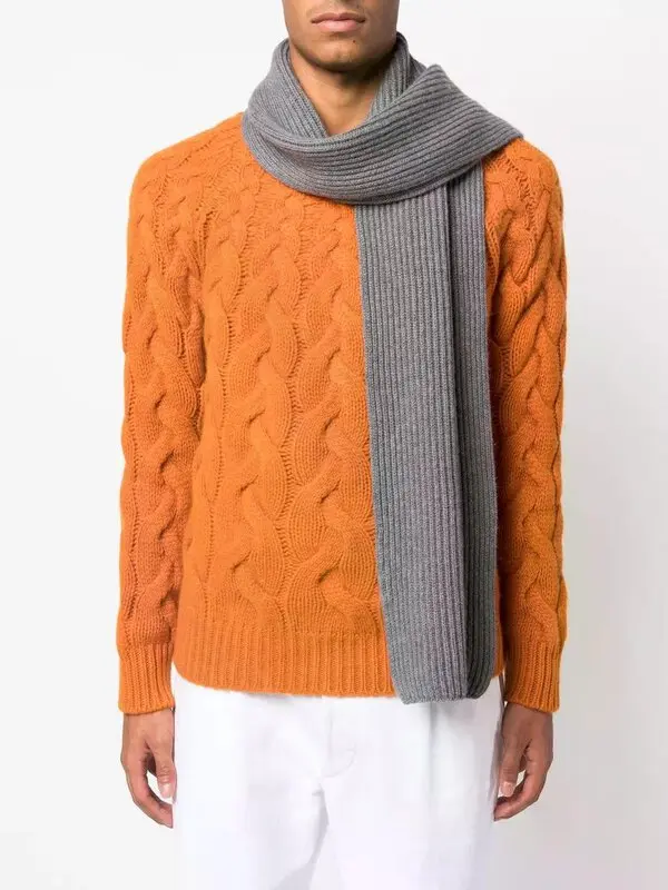 Malo Ribbed Cashmere Scarf