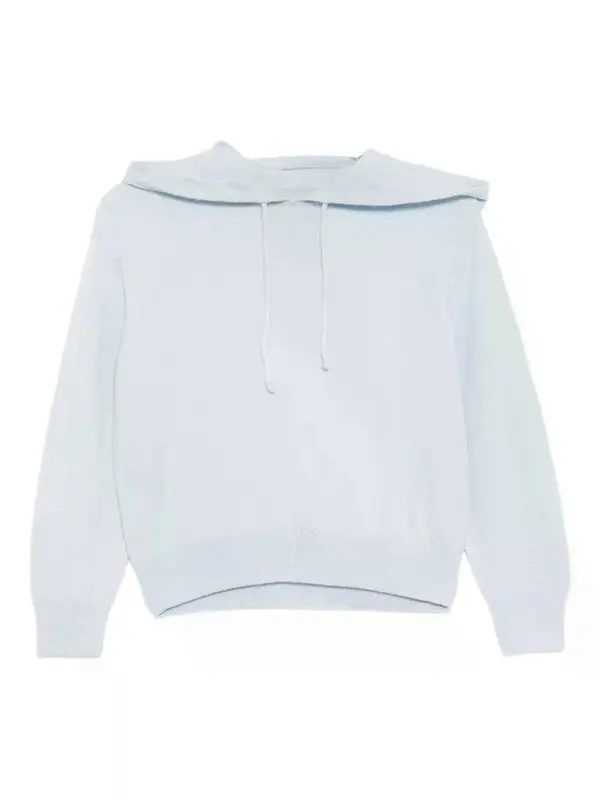 TEDDY CASHMERE Logo-embroidered Hoodie - Blue