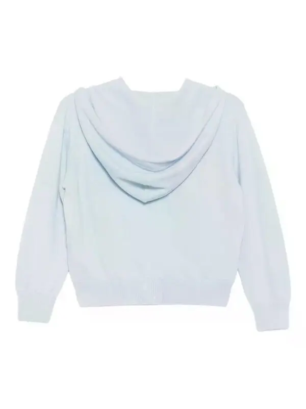 TEDDY CASHMERE Logo-embroidered Hoodie - Blue