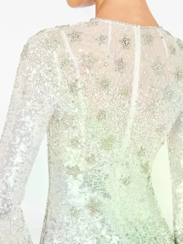 Jenny Packham Alexis Star Sequin Embellished Mini Dress