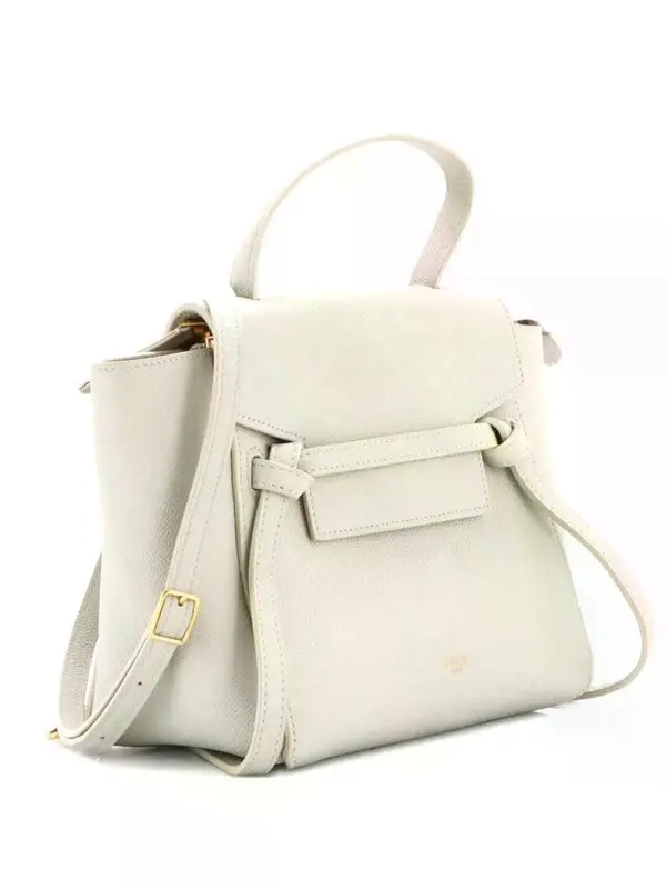 Celine Belt Bag Textured Leather Nano Shoulder Bag - Green