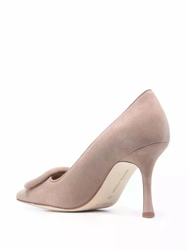 Manolo Blahnik Maysale Pointed Pumps With Buckle Detailing