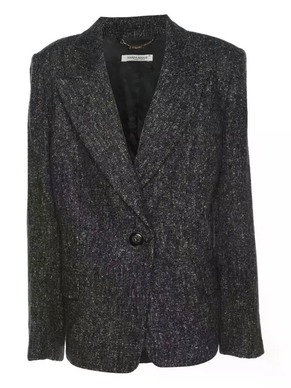 Marina Rinaldi Single-breasted Tweed Blazer
