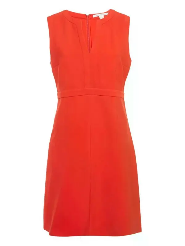 Diane Von Furstenberg V-neck Sleeveless Zip Fastening Dress - Red