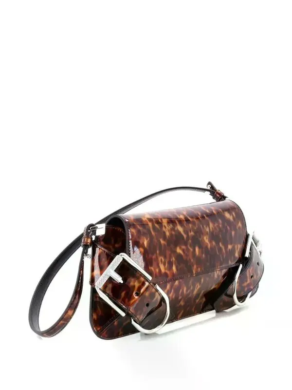Givenchy Voyou Flap Bag Printed Patent Shoulder Bag