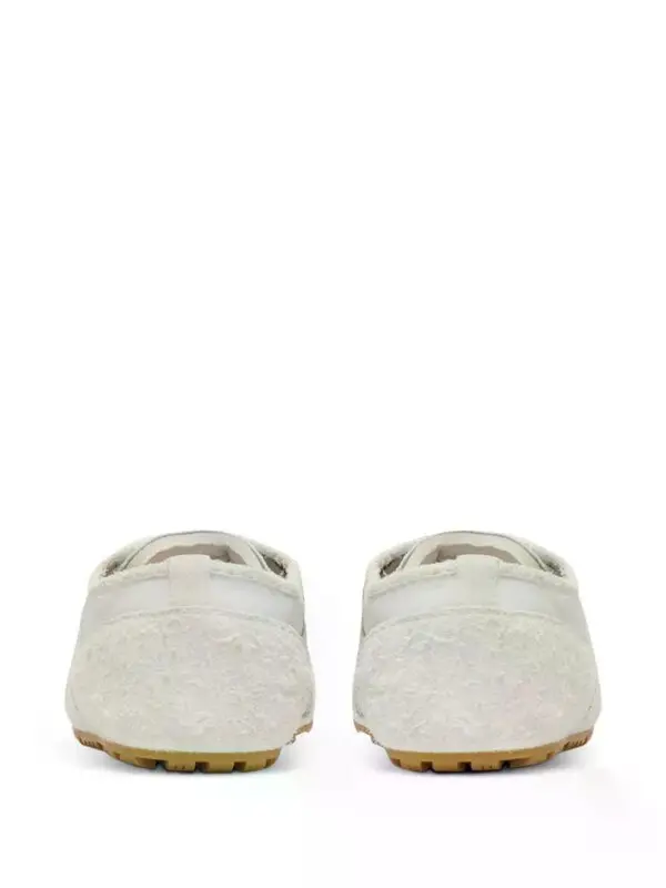 Balmain Racer Lambskin And Suede Trainers - White