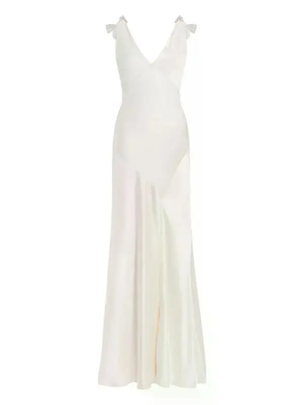 Jenny Packham Beaded Bow Detail Maxi Dress