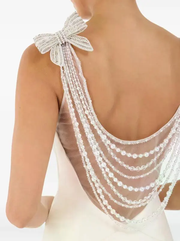 Jenny Packham Beaded Bow Detail Maxi Dress
