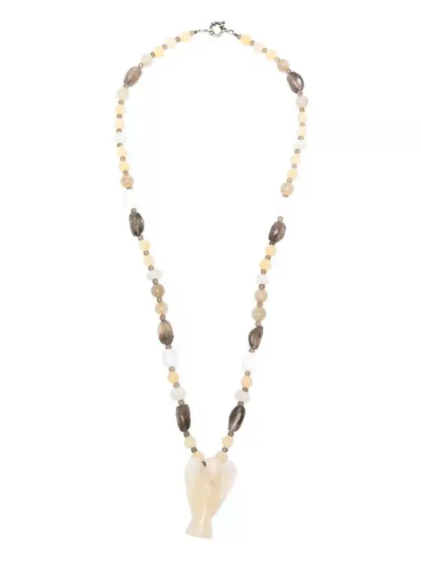 KUNDO Beaded Necklace With Angel Pendant