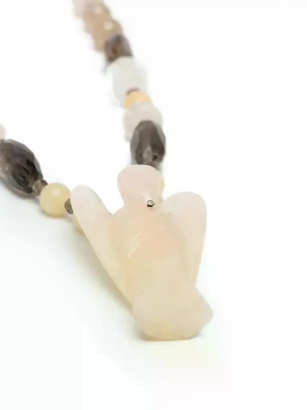 KUNDO Beaded Necklace With Angel Pendant