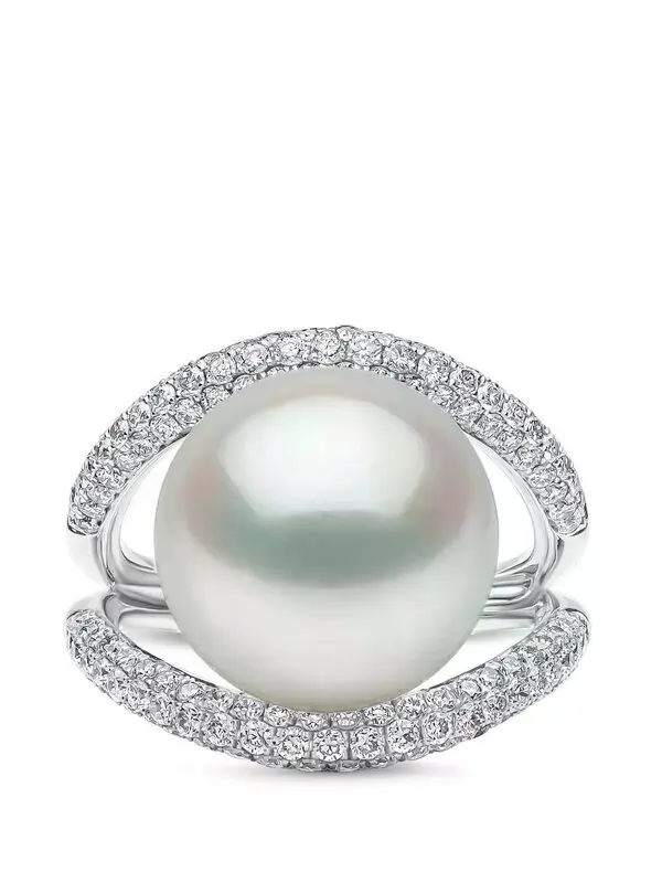 Yoko London Duchess South Sea Pearl And Diamond Pavé Ring