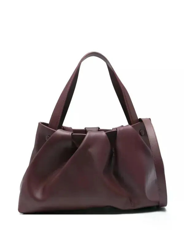 THEMOIRE Athena Gathered Tote Bag - Red