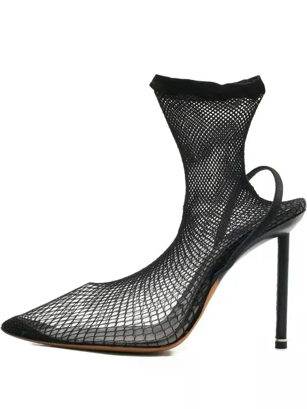 ALEXANDER WANG Caden Knit Slingback Boots - Black