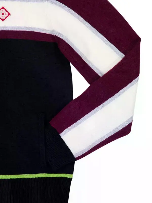 Casablanca Striped Appliqué Jacket