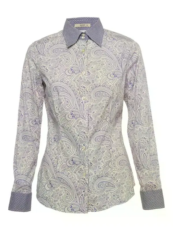 Etro Paisley Print Button Shirt - Blue