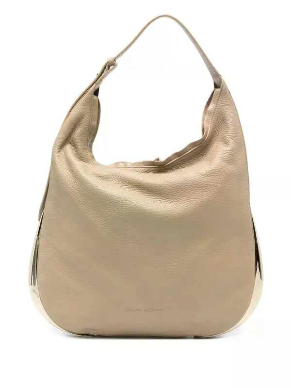 Benedetta Bruzziches Grained Leather Shoulder Bag - Neutrals