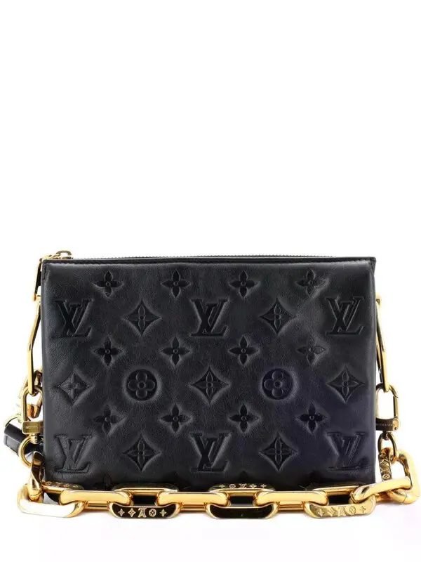 LOUIS VUITTON Coussin Bag Monogram Embossed Lambskin Bb Crossbody Bag - Black