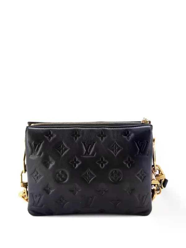LOUIS VUITTON Coussin Bag Monogram Embossed Lambskin Bb Crossbody Bag - Black