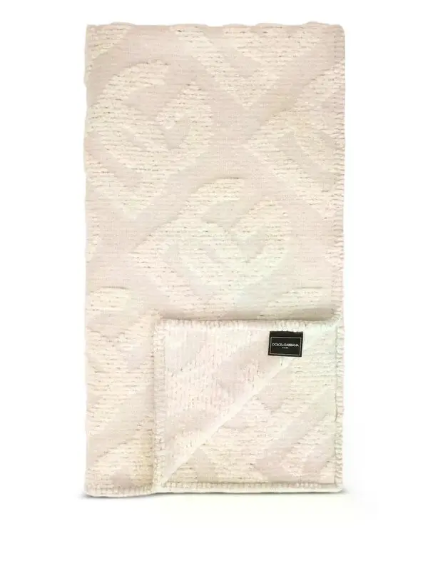 Dolce & Gabbana Logo-pattern Blanket - Neutrals