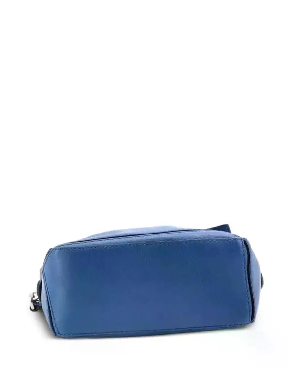 Loewe Puzzle Bag Leather Mini Crossbody Bag - Blue