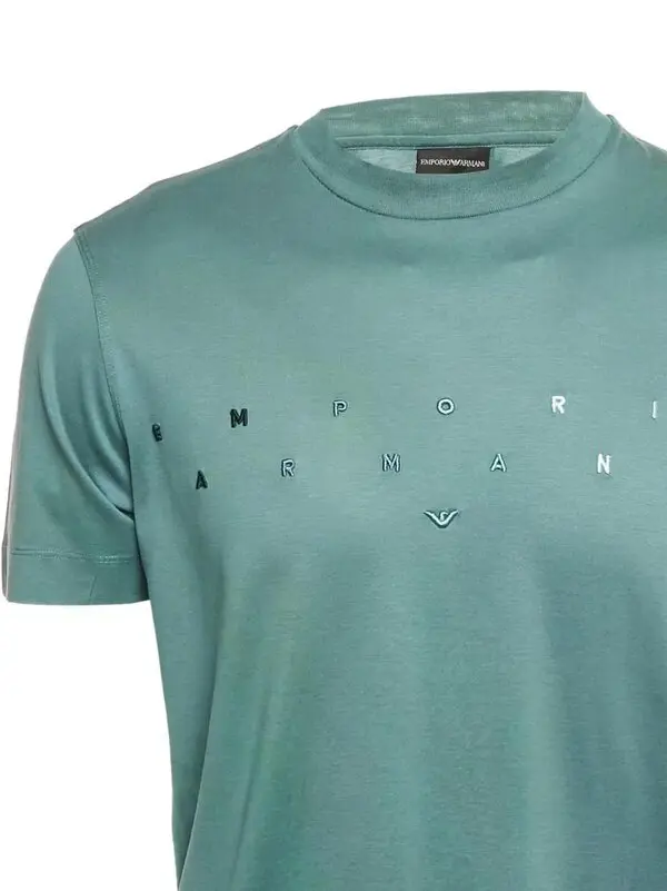 Emporio Armani Logo-embroidery Jersey T-shirt