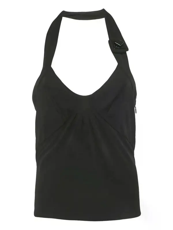 Versace Halter Neck Jersey Top