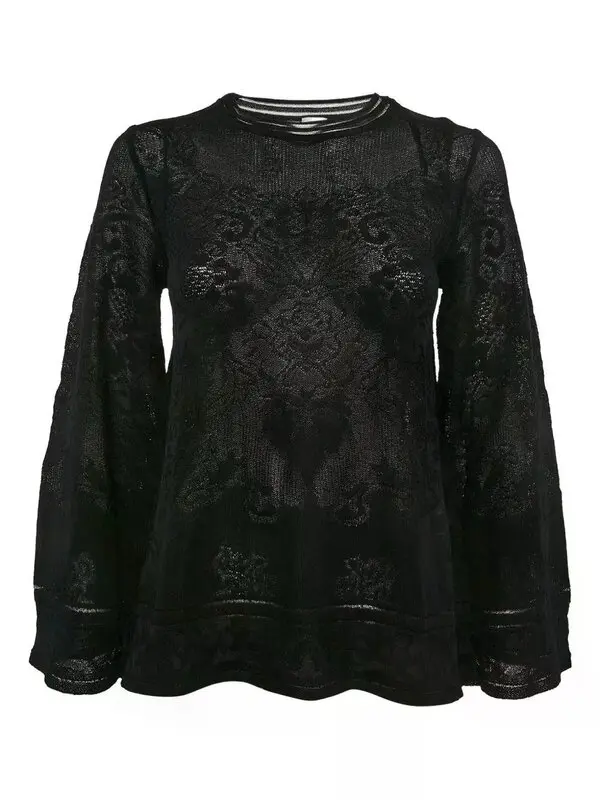 Missoni Flared Lace Blouse - Black
