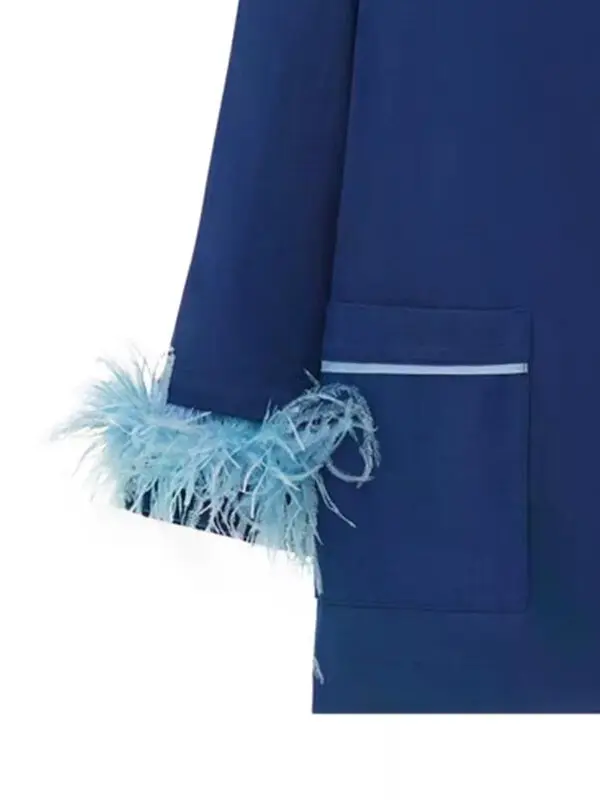 Sleeper Detachable-feather Pajama Set - Blue
