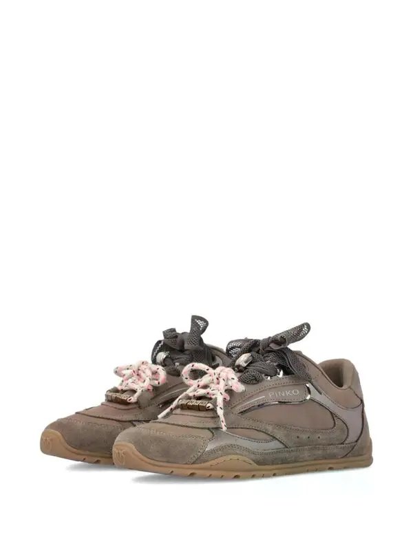 Pinko Lace-up Sneakers With Bow Detailing