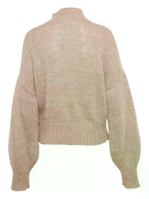 Hugo High-neck Knit Sweater With Lurex Accents