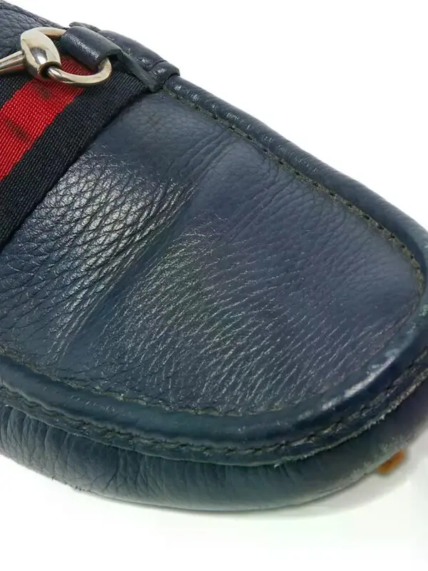 Gucci Horsebit Detail Leather Loafers