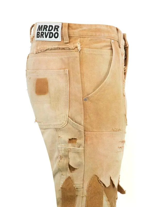 WHO DECIDES WAR Unearthed Button-fastening Distressed Trousers