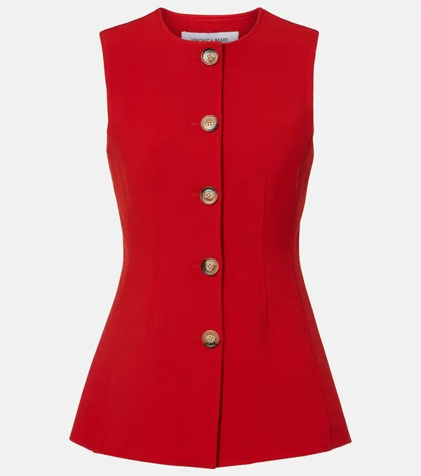 Veronica Beard Jessup Vest - Red