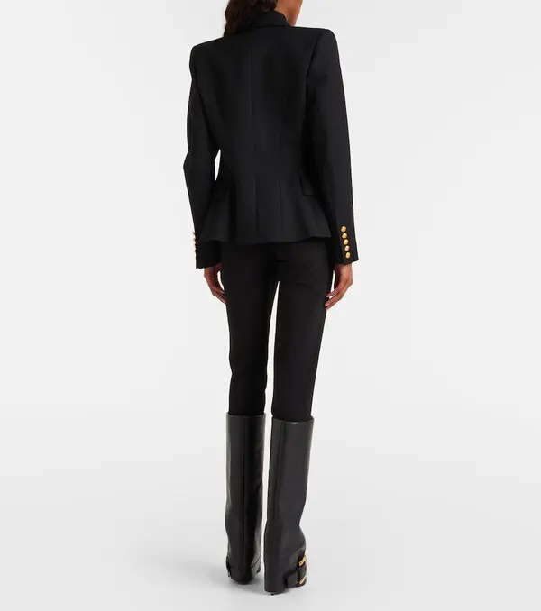 Balmain High-rise Slim Belted Pants
