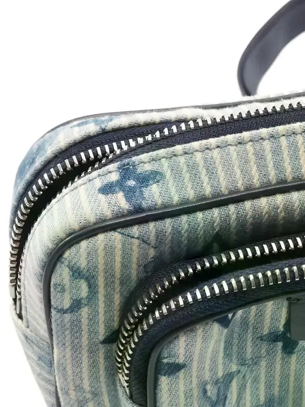 LOUIS VUITTON Striped Watercolour-pattern Mini Belt Bag - Blue