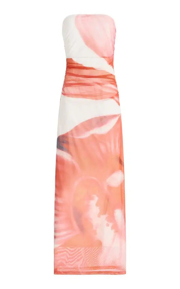 Significant Other Exclusive Sura Floral Strapless Maxi Dress - Orange