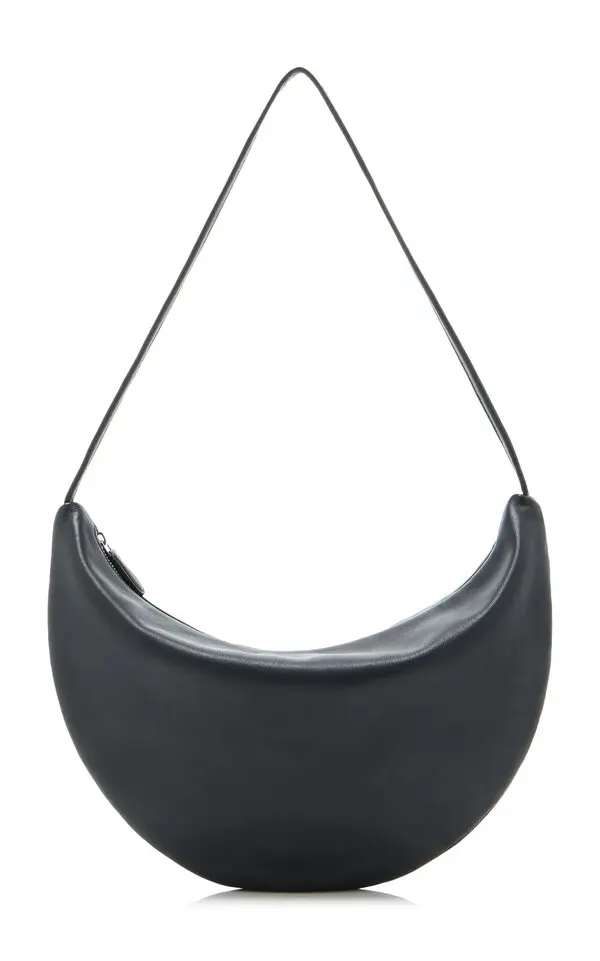 THE ROW Small Izzy Leather Shoulder Bag - Black