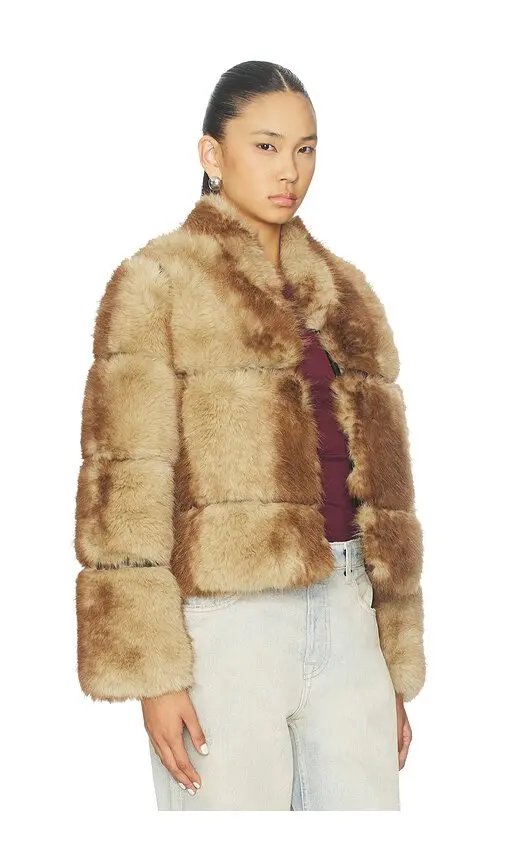 Apparis Sai Faux Fur Coat - Tan