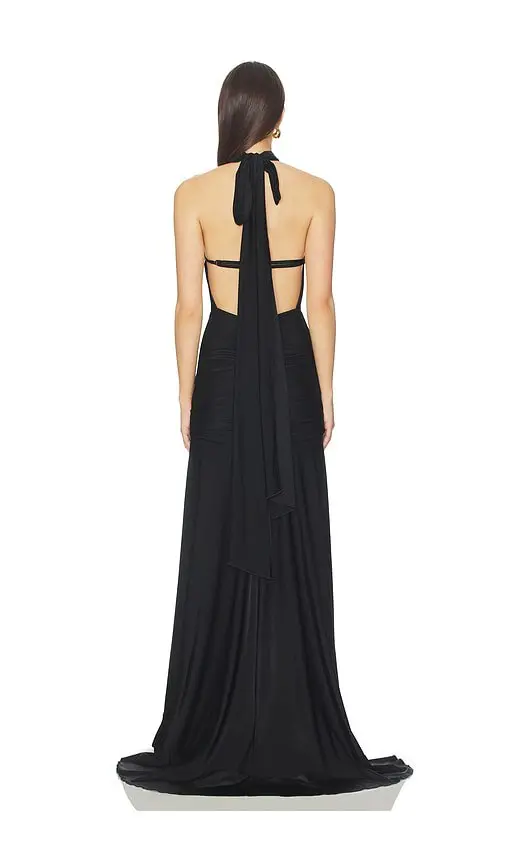 RUNAWAY THE LABEL Zelma High Neck Maxi Dress