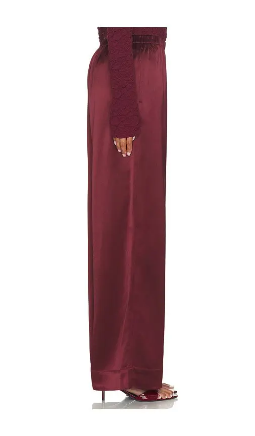 BY MALENE BIRGER Cabello" Satin Wide-leg Trousers - Red