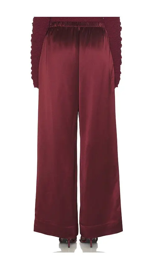 BY MALENE BIRGER Cabello" Satin Wide-leg Trousers - Red